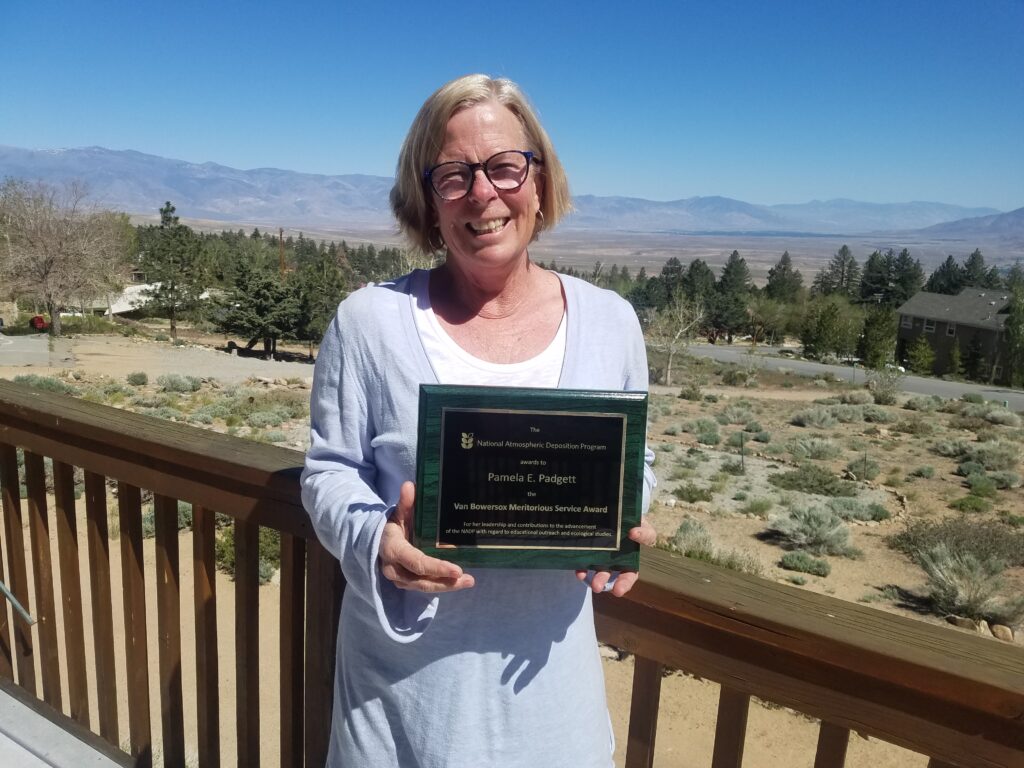 Pam Padgett with her award.